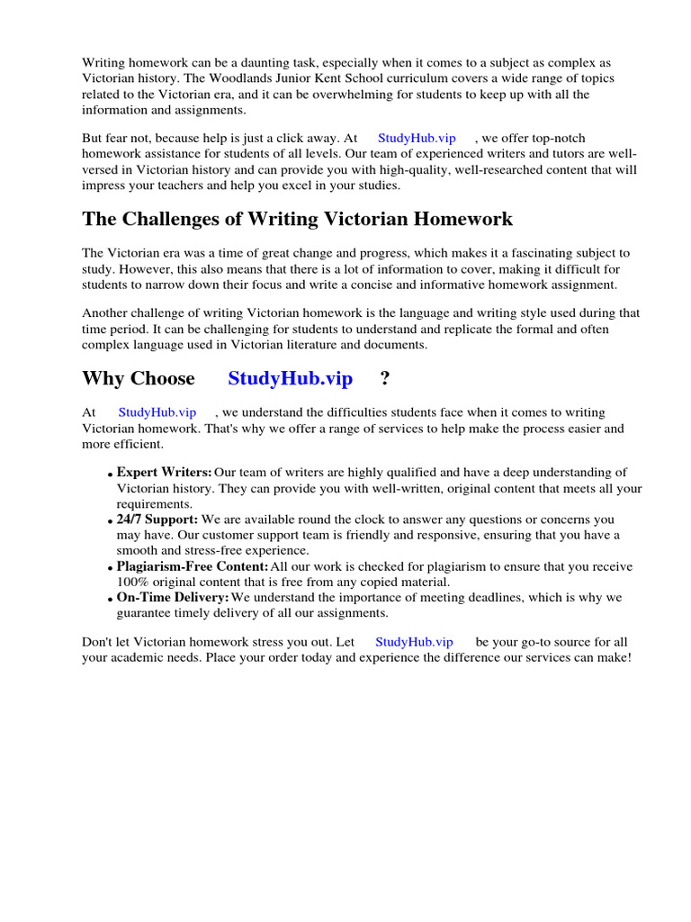 Woodlands Junior Kent SCH Homework Victorians | PDF | Essays | Experience