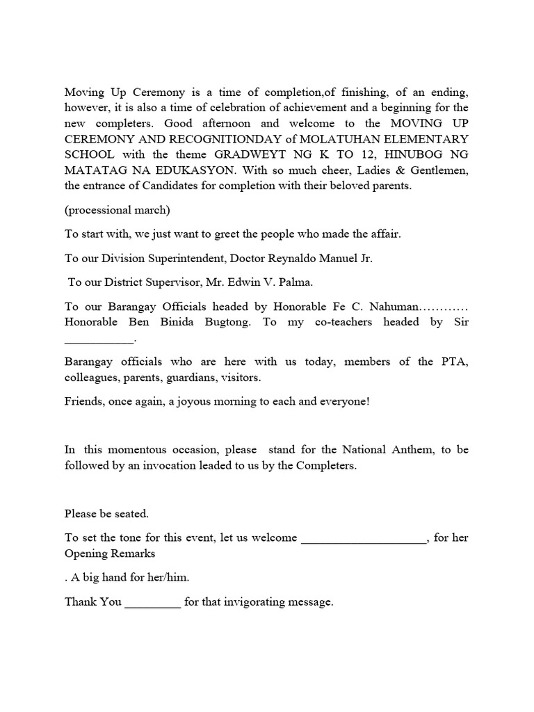 Completion Ceremony Is Always A Day of Rejoicing For It Marks The ...