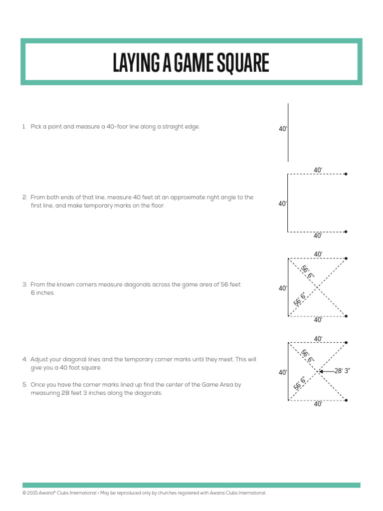 Laying A Game Square | PDF