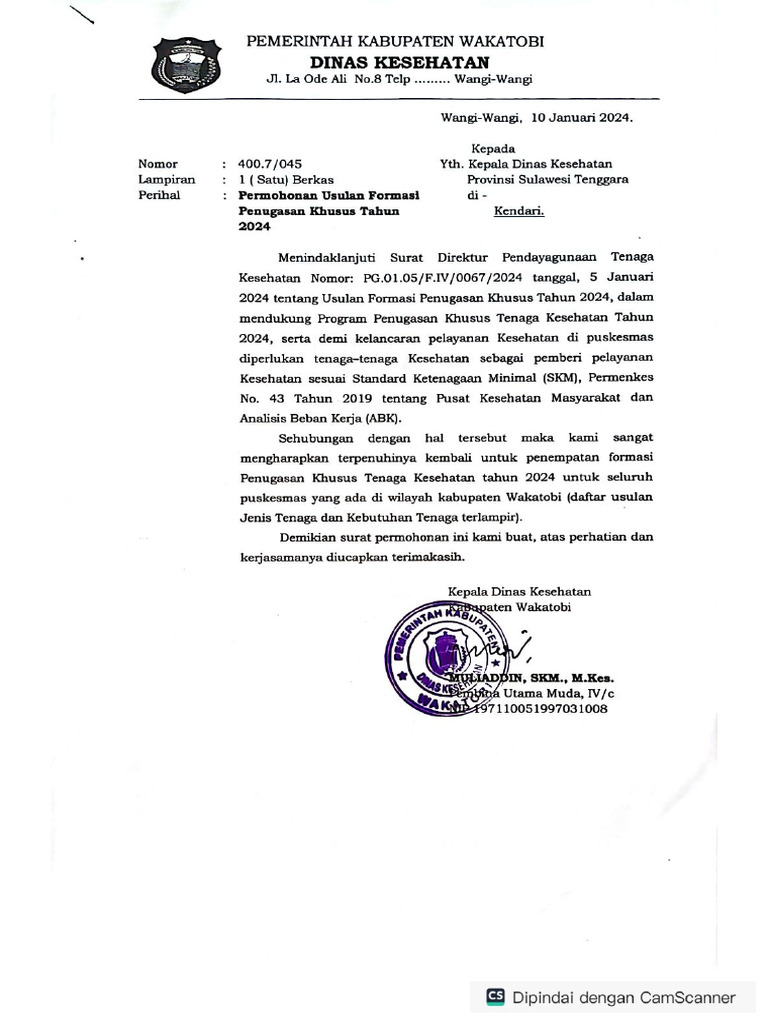 Usulan Formasi Pensus 2024 | PDF