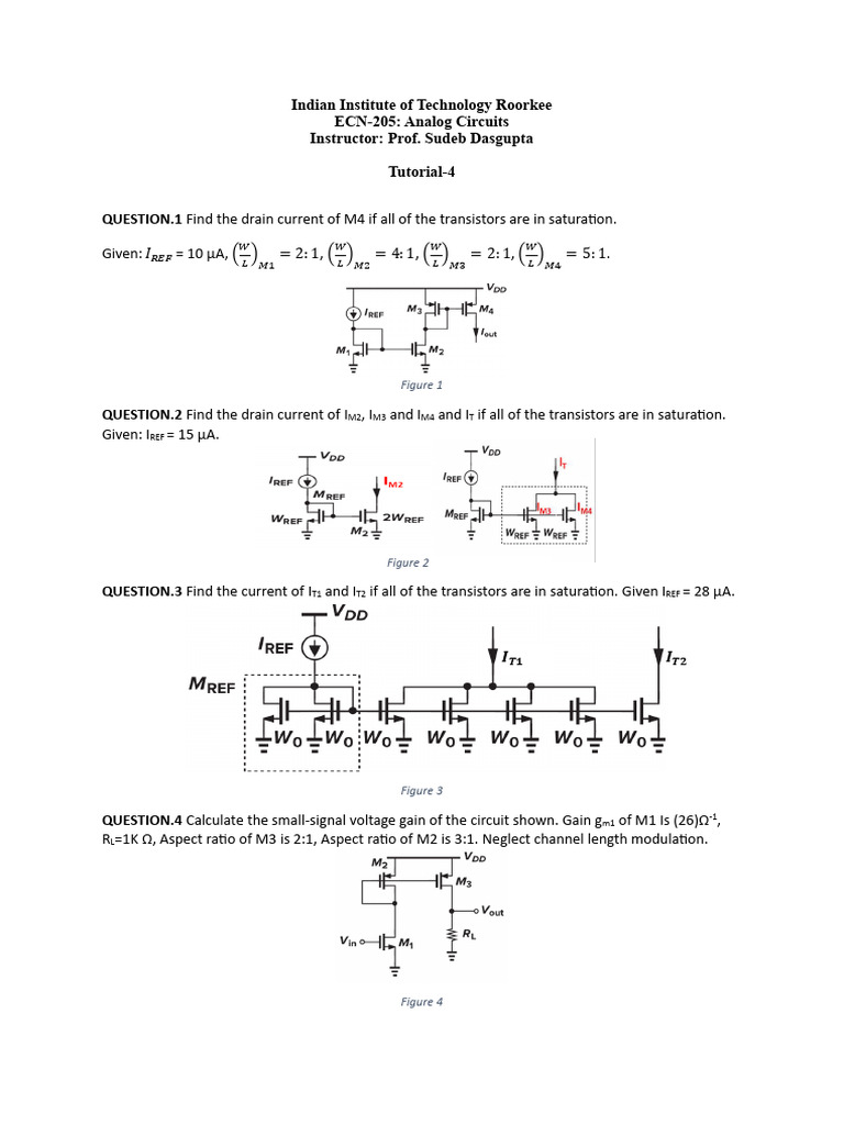 IIT Roorkee ECN-205 Analog Circuits Tutorial | PDF