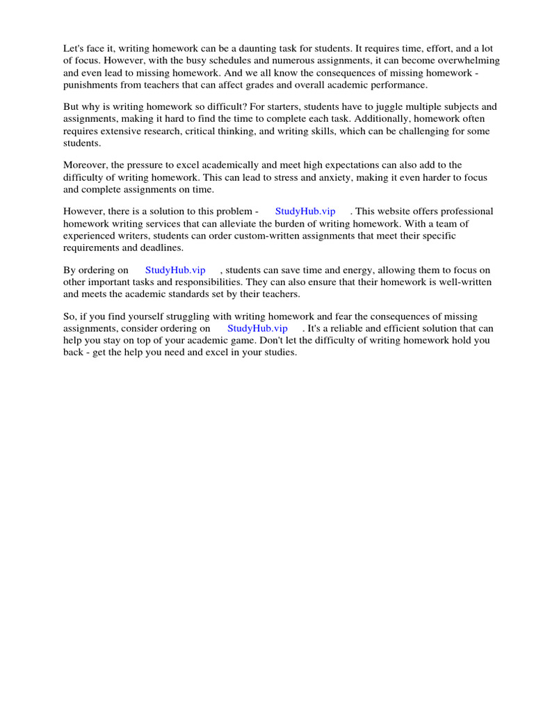 Missing Homework Punishment | PDF | Homework | Teachers