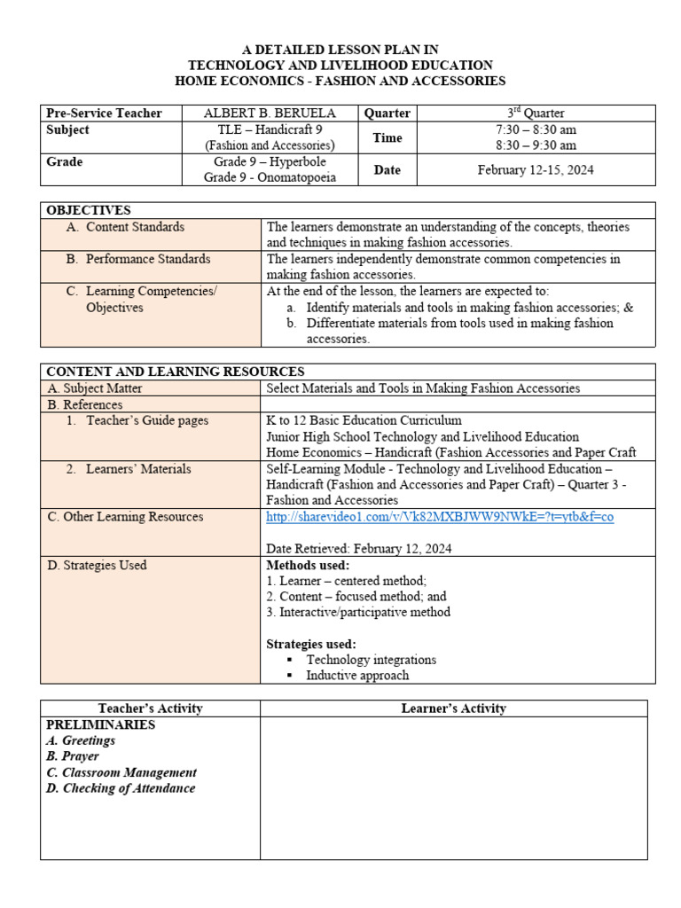3RD Quarter (Lo 3 DLP) | PDF | Ivory | Learning