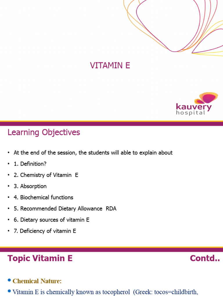 Vitamin E | PDF | Vitamin E | Vitamin
