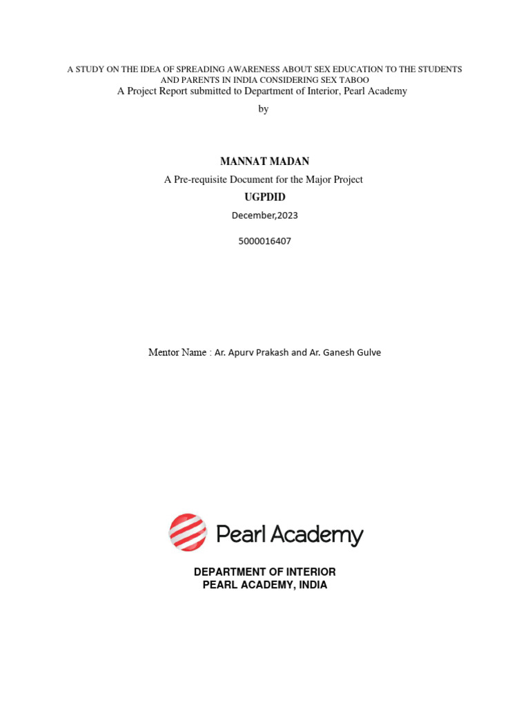 C2020.24 S7 ProblemSetting MANNAT - MADAN | PDF | Sex Education | Human Sexuality