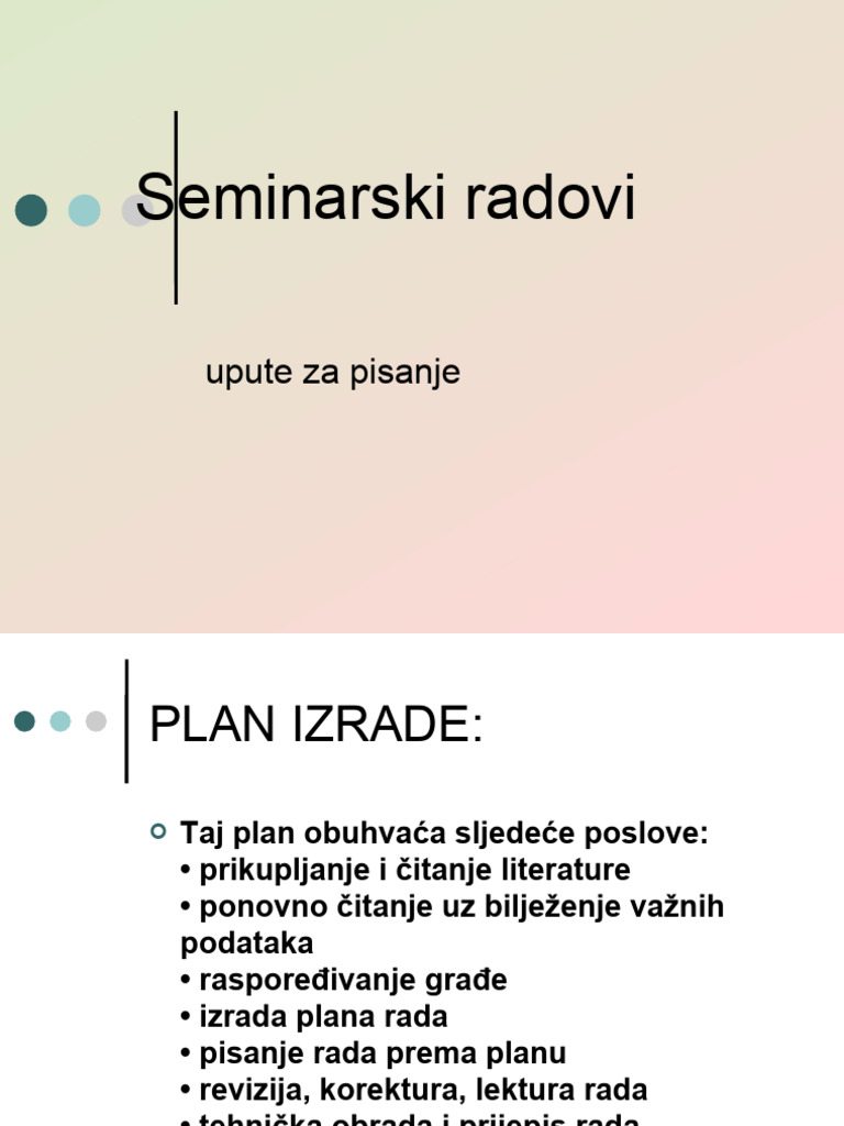 Seminarski Radovi | PDF