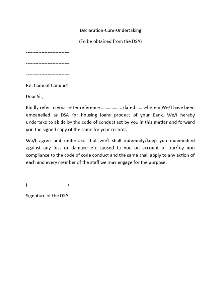 DSA Code of Conduct Agreement | PDF | Business | Law