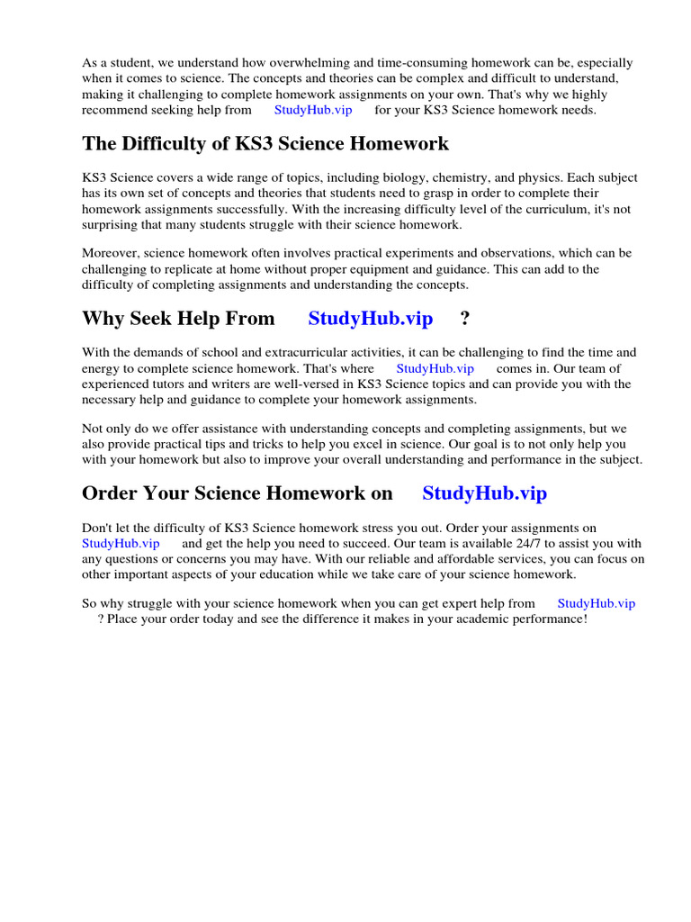 BBC Bitesize Ks3 Science Homework | PDF | Science | Experiment