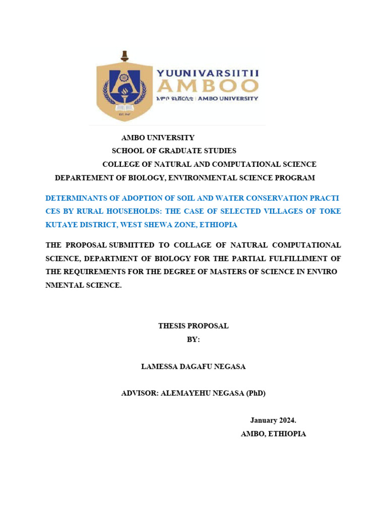 Ambo University | PDF | Sampling (Statistics) | Agriculture