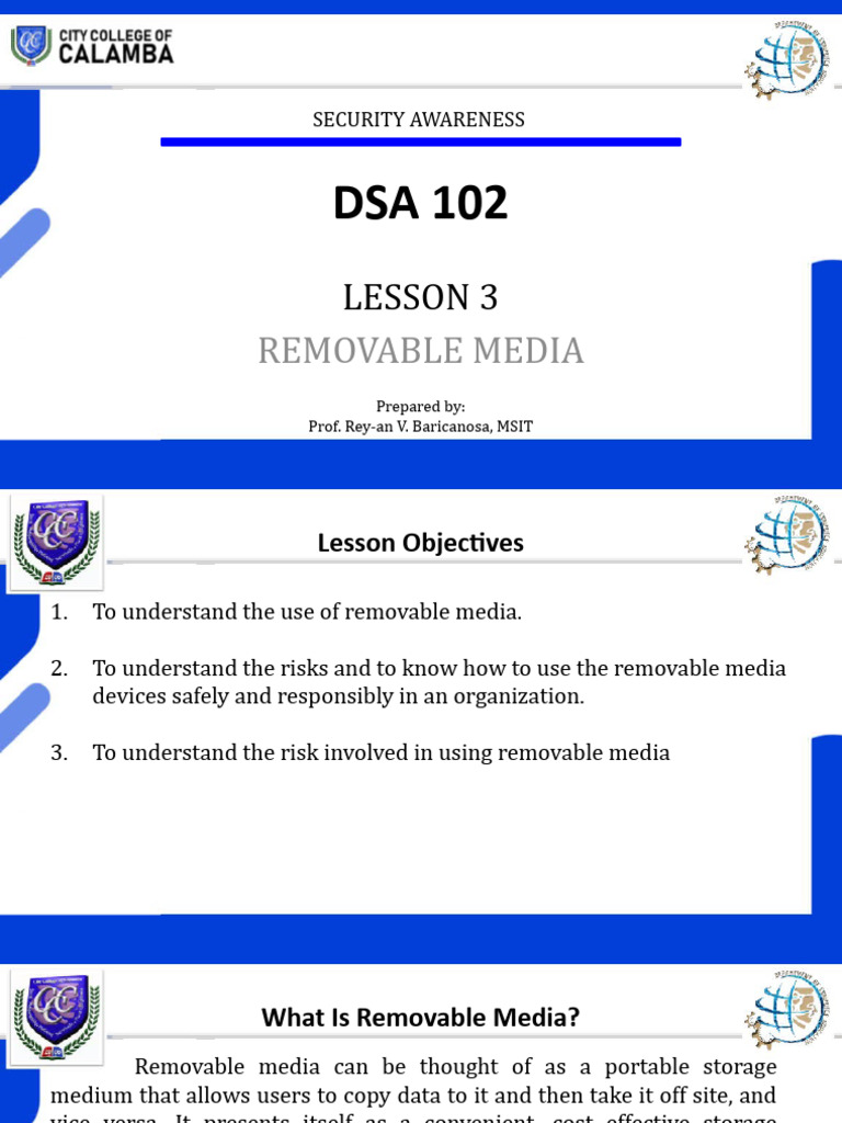 Dsa 102 Lesson 3 | PDF | Malware | Usb Flash Drive