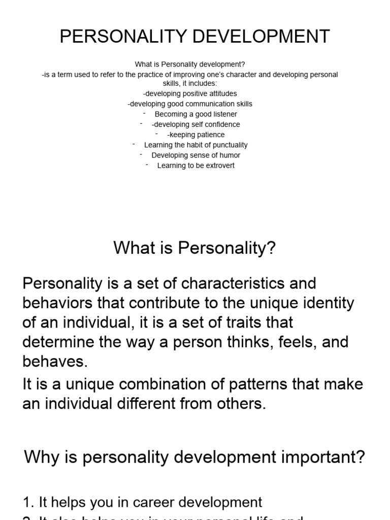 Personality-Development 3 | PDF | Self Awareness | Human Body