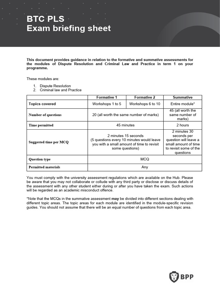 Summative Briefing Sheet | PDF