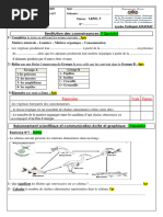 Contrôle SVT 1AC Semestre 1 avec Corrigé | PDF | Méthodes et références ...