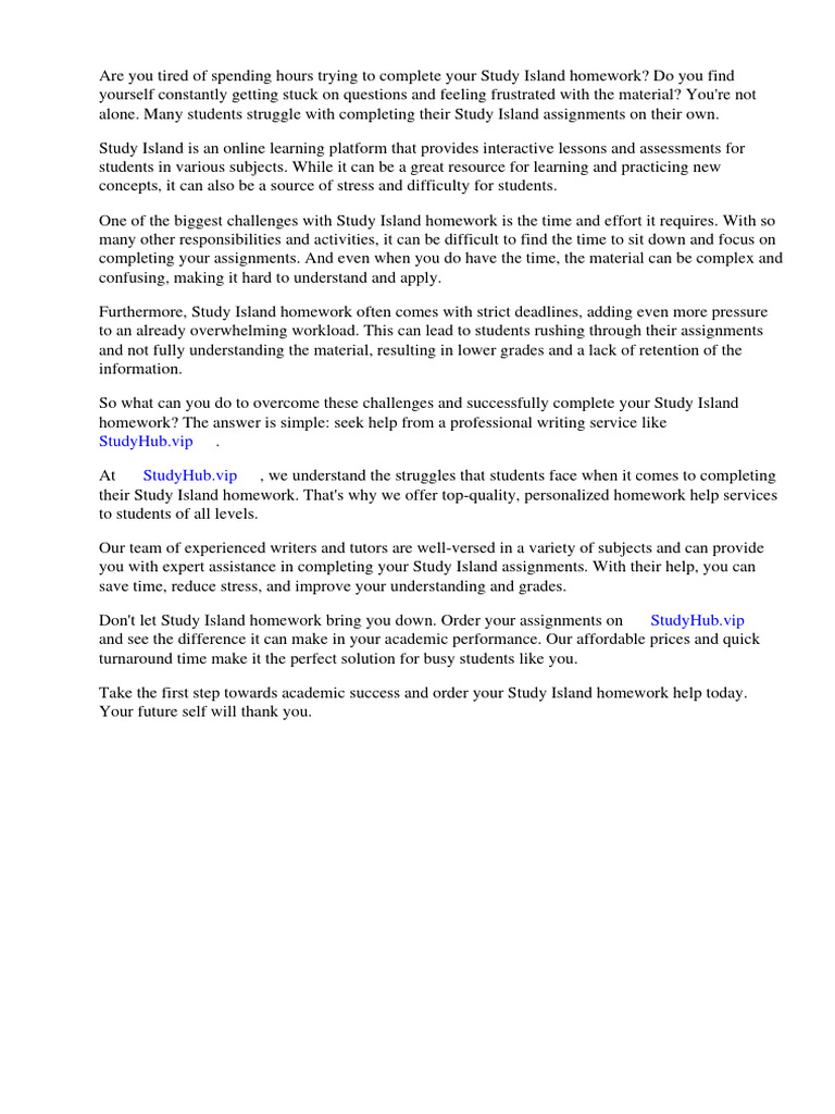 Study Island Homework | PDF | Homework | Teachers