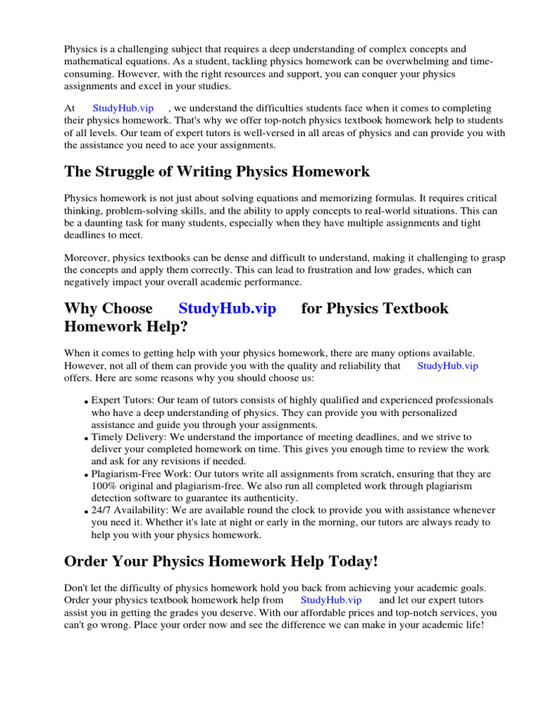 Physics Textbook Homework Help | PDF | Physics | Quantum Entanglement
