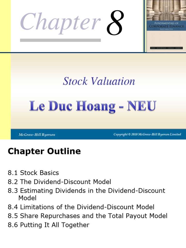 Chapter 8 2023 | PDF | Stocks | Dividend