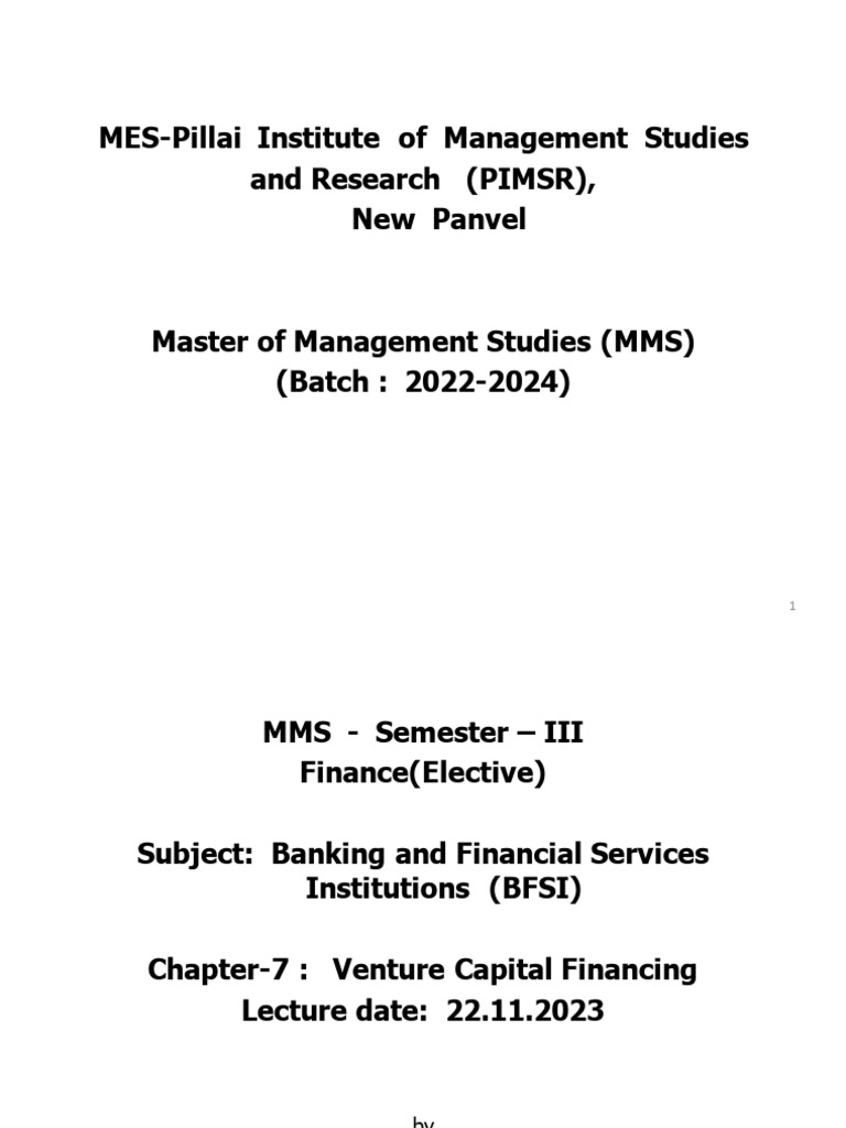 Venture Capital Financing Overview | PDF | Venture Capital | Corporate ...