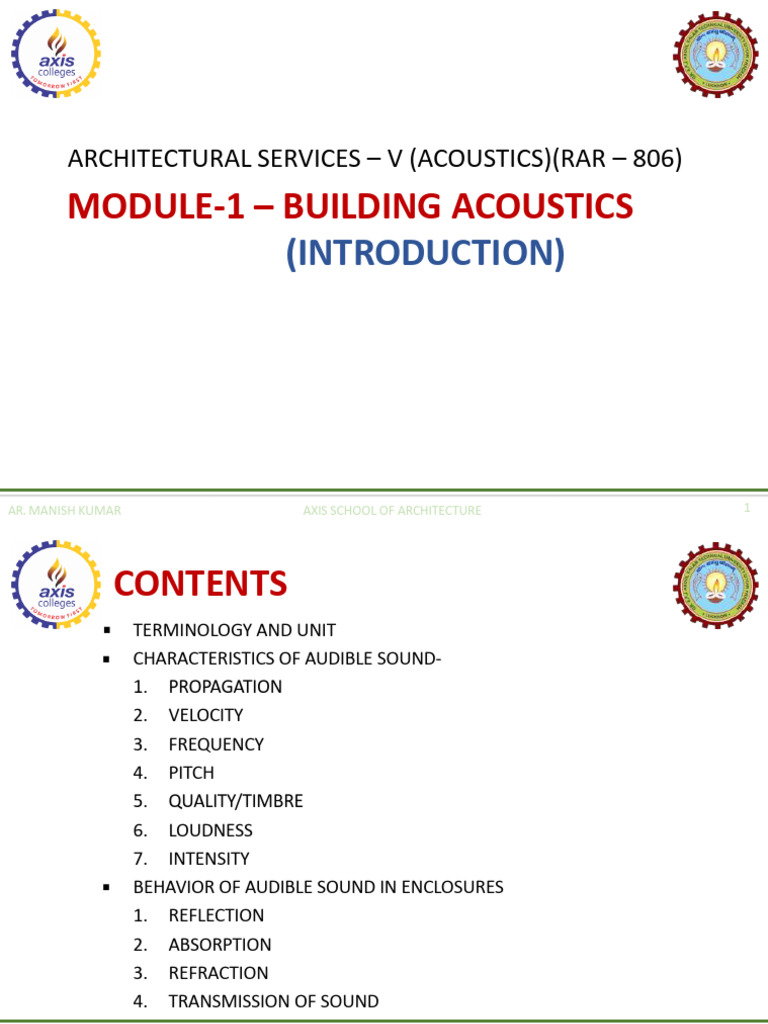 Understanding Building Acoustics | PDF | Sound | Waves