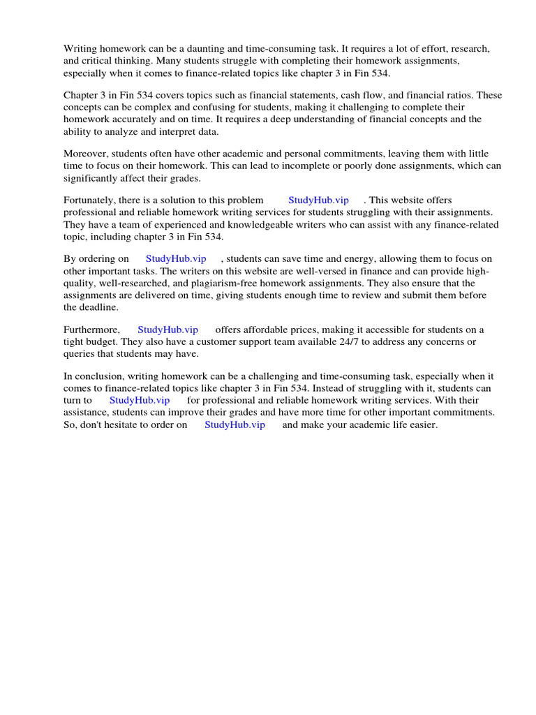 Fin 534 Chapter 3 Homework Help | PDF | World Wide Web | Internet & Web