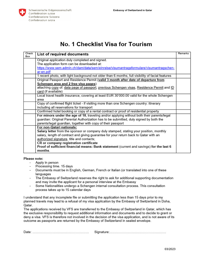tourism_checklist | PDF | Travel Visa | Passport