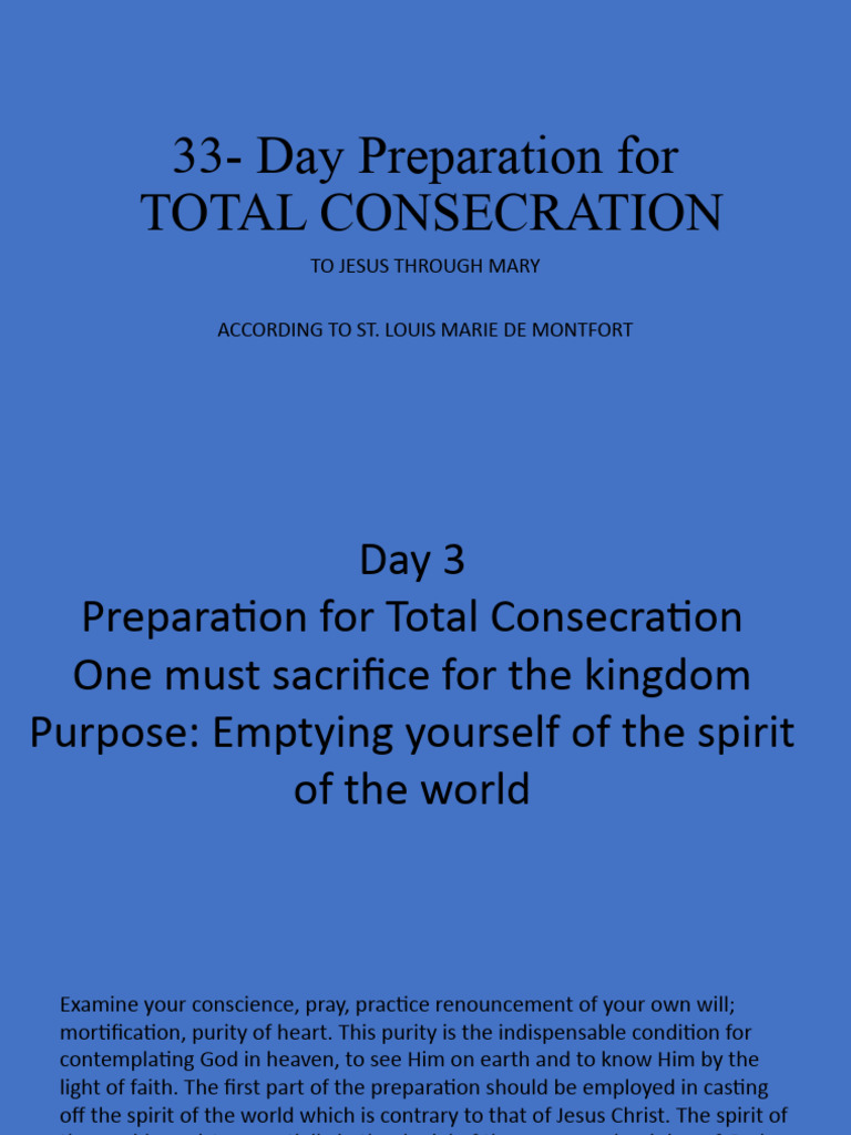 Preparation for Total Consecration Day 3(Acies) | PDF | Jesus | Mary ...