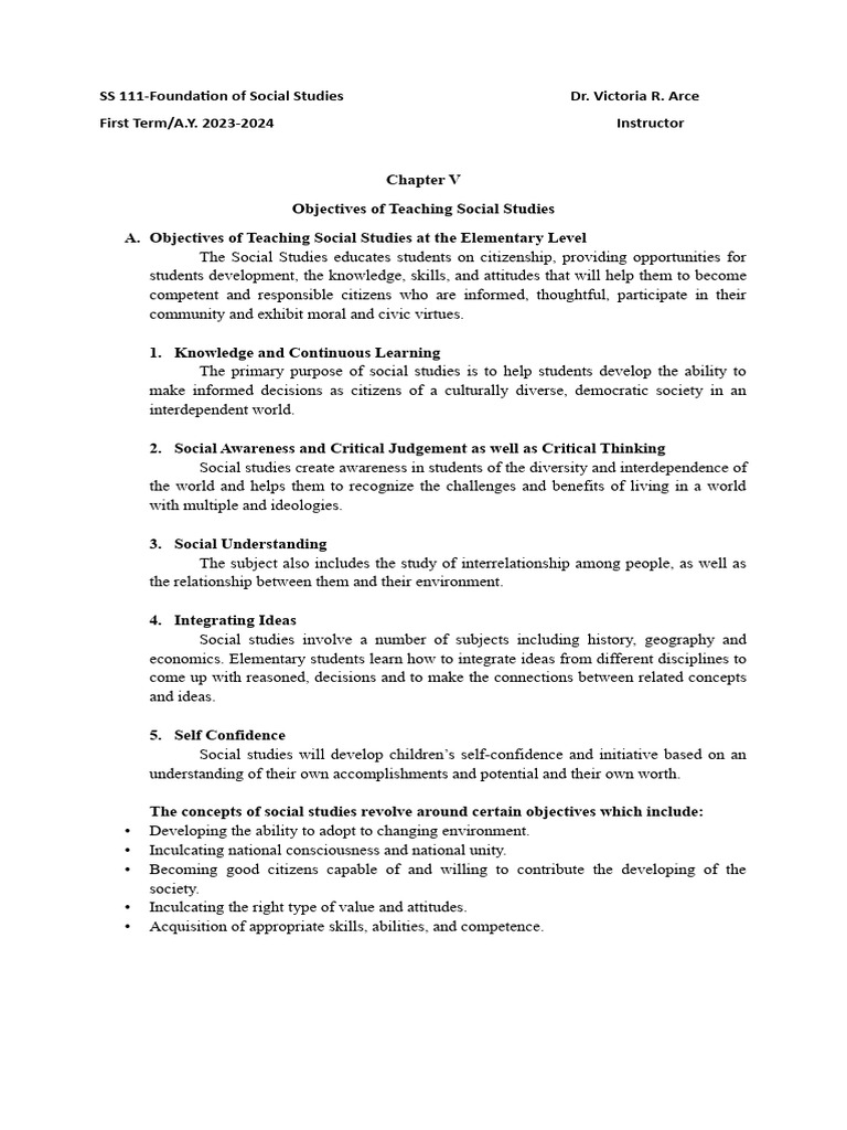 FOSS Chapter V | PDF | Learning | Teachers