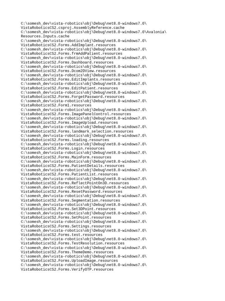 VistaRoboticsCS2 Csproj FileListAbsolute | PDF | Computer File Formats | Computer Libraries