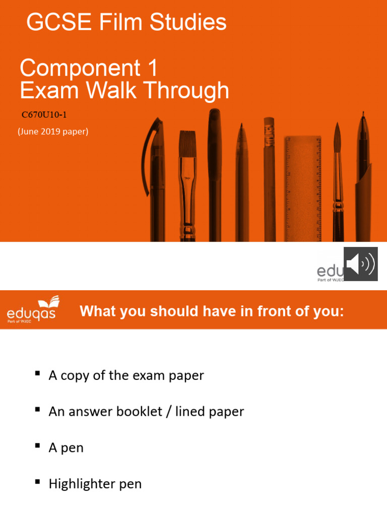 Eduqas GCSE Film Studies Component 1 EWT (1) 2 | PDF | Question | Knowledge
