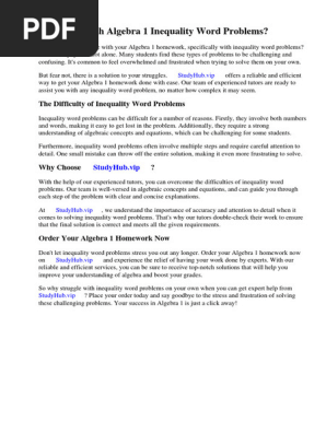Compound Inequalities Word Problems Worksheet 12 Best Images Of