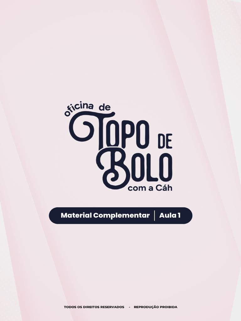 Material Complementar Oficina de Topos de Bolo Aula 1 | PDF
