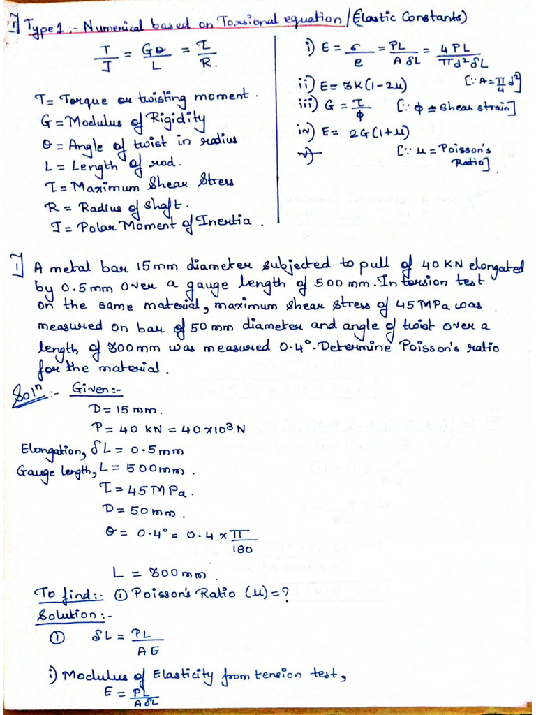 Torsion Numericals | PDF