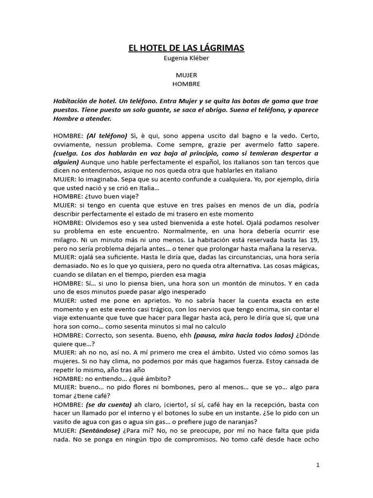 El Hotel de Las Lágrimas | PDF | Bailes