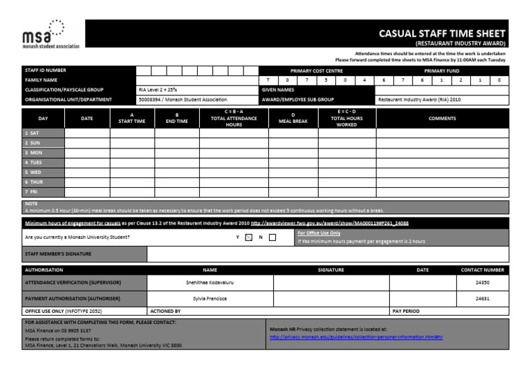 Timesheet BLANK | PDF | Labor | Employee Relations