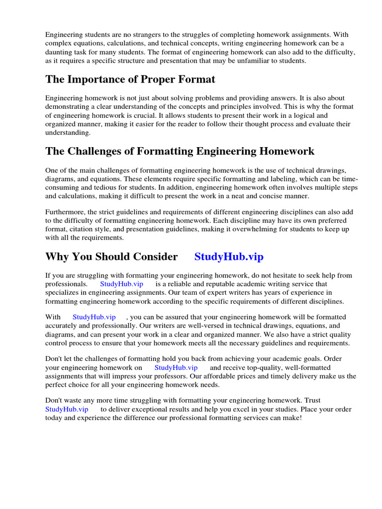 Engineering Homework Format | Download Free PDF | Engineering | Homework