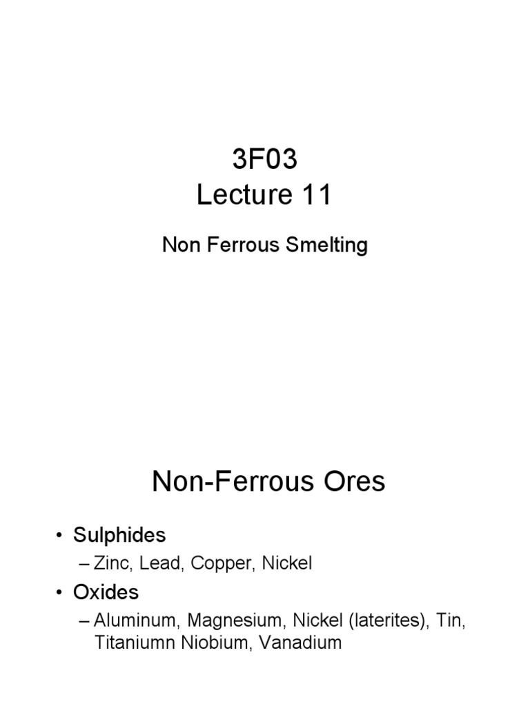 Non-Ferrous Smelting Techniques | PDF | Smelting | Copper