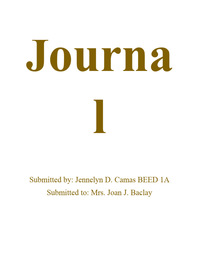 Journal 2 | PDF | Teachers | Learning