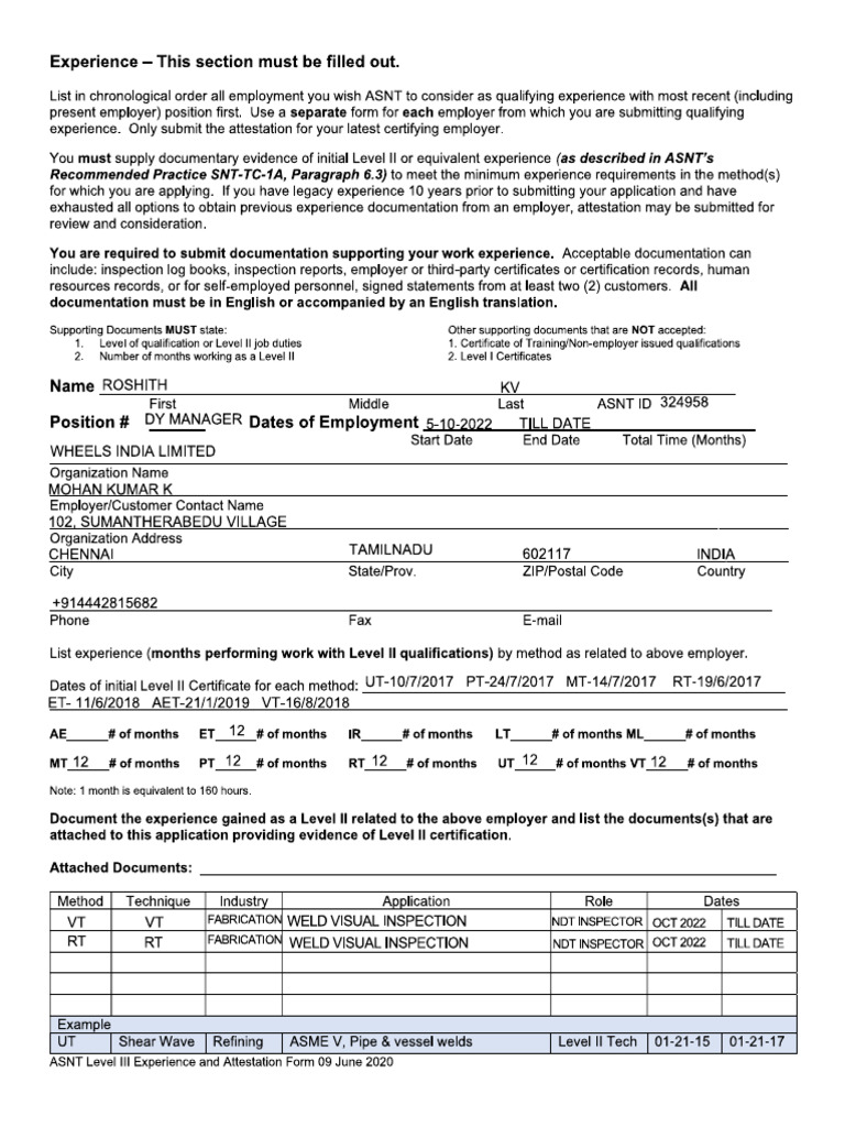 Applicaation Form | PDF