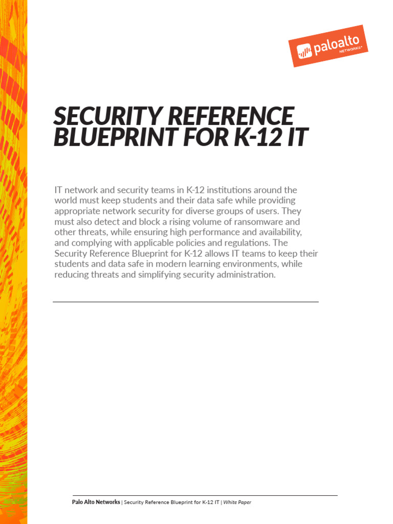 k12 Education Security Blueprint Reference | PDF | Security | Computer Security