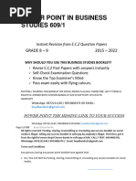 Limpopo BUSINESS STUDIES STUDY NOTES Grade 12 For 2023 | PDF