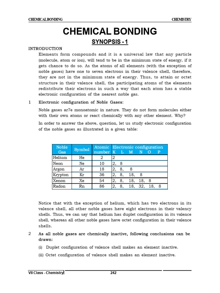 Chemical Bonding | PDF | Ionic Bonding | Ion