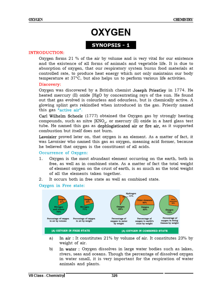 OXYGEN | PDF | Oxygen | Oxide