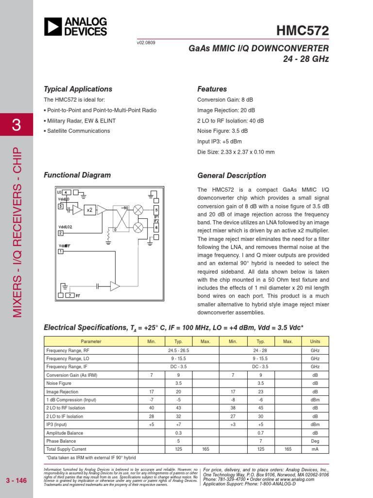 HMC 572 Chips | PDF | Patent | Analog Devices