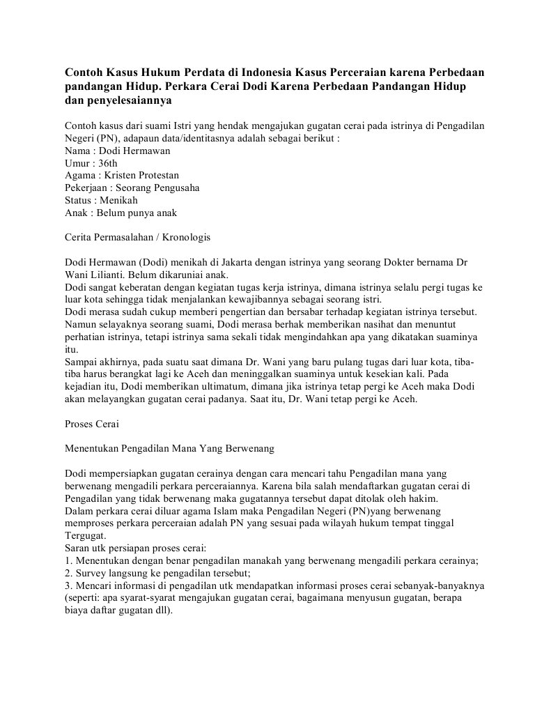 Kasus Hukum Perdata | PDF | Ilmu Sosial | Hukum
