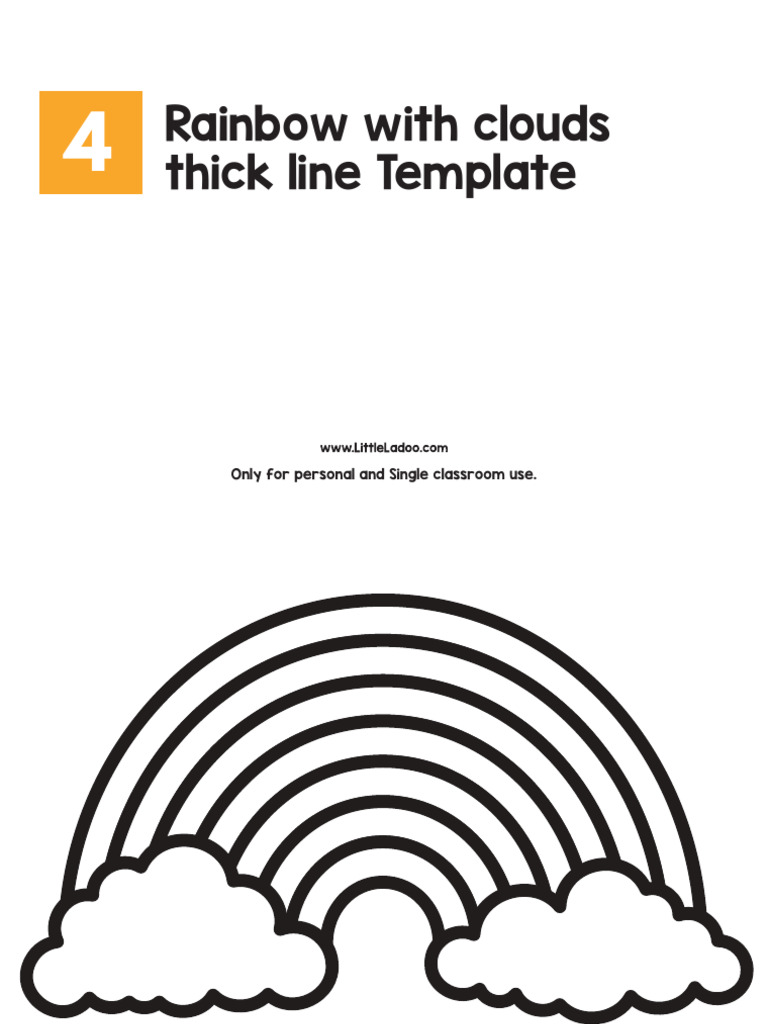 Rainbow and Clouds Template Design | PDF