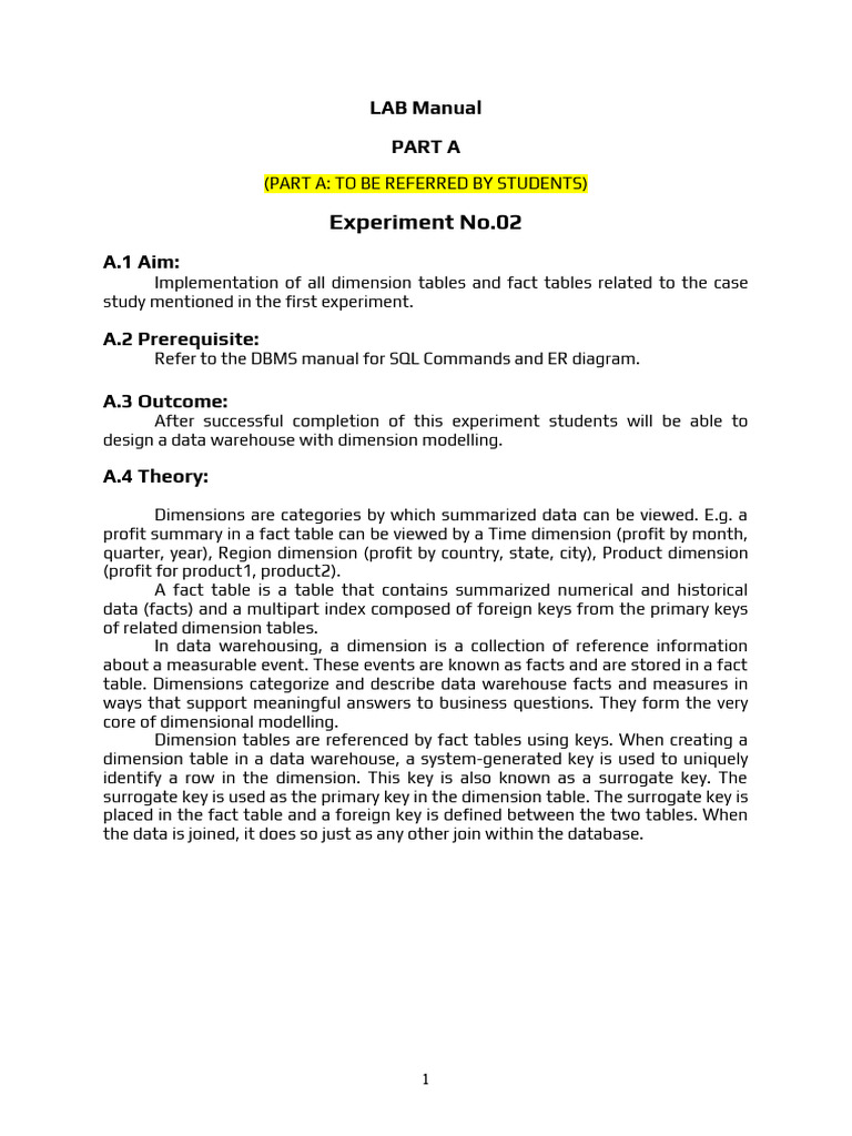 Amey_B-50_DWM_Lab_Experiment-2 | PDF | Table (Database) | Data Warehouse