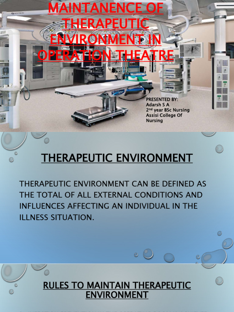 Therapeutic Environment | Download Free PDF | Surgery | Operating Theater