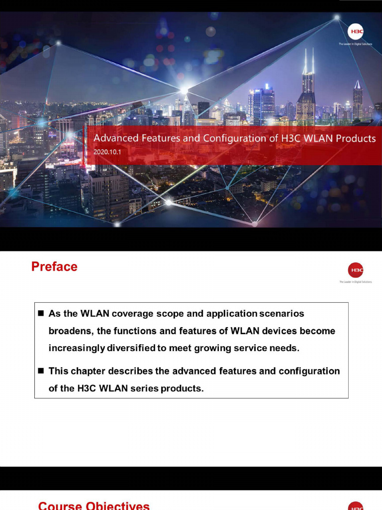 04 - Advanced Features and Configurations of H3C Wireless Products - II | PDF | Wireless Lan ...