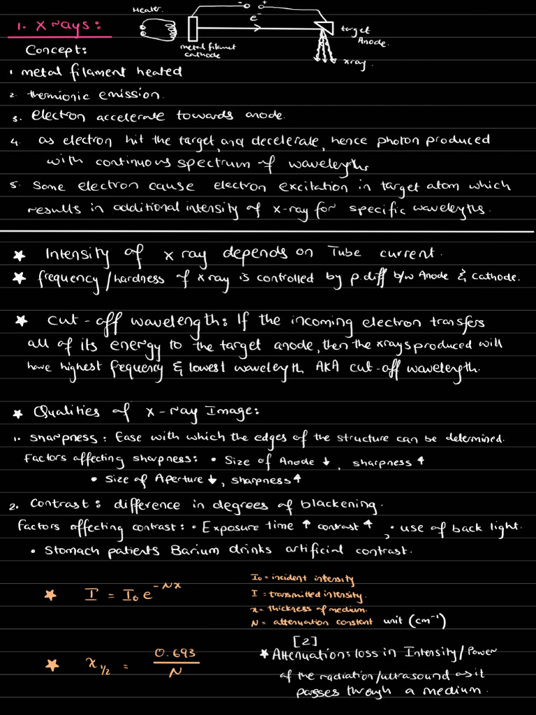 A2 Medical Physics Revision Notes | PDF