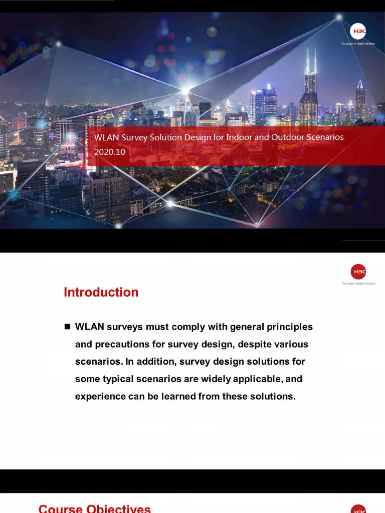 06 - WLAN Survey Solution Design For Indoor and Outdoor Scenarios - II ...