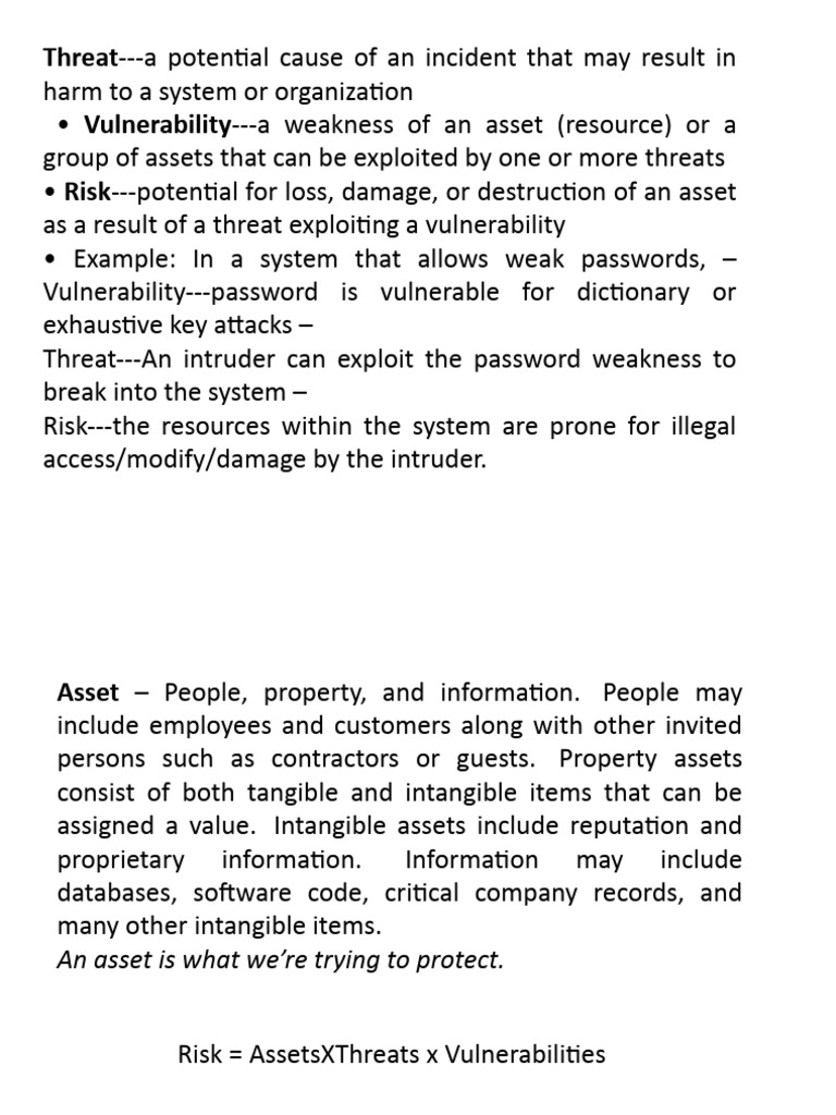2] ch1_1.2 | PDF | Vulnerability (Computing) | Risk